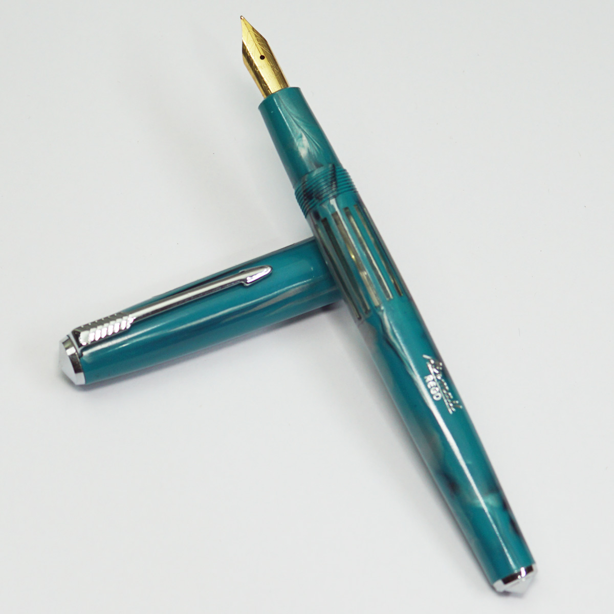 Airmail Wality 55 Marble Turquoise Blue Color Body With Silver Clip ...