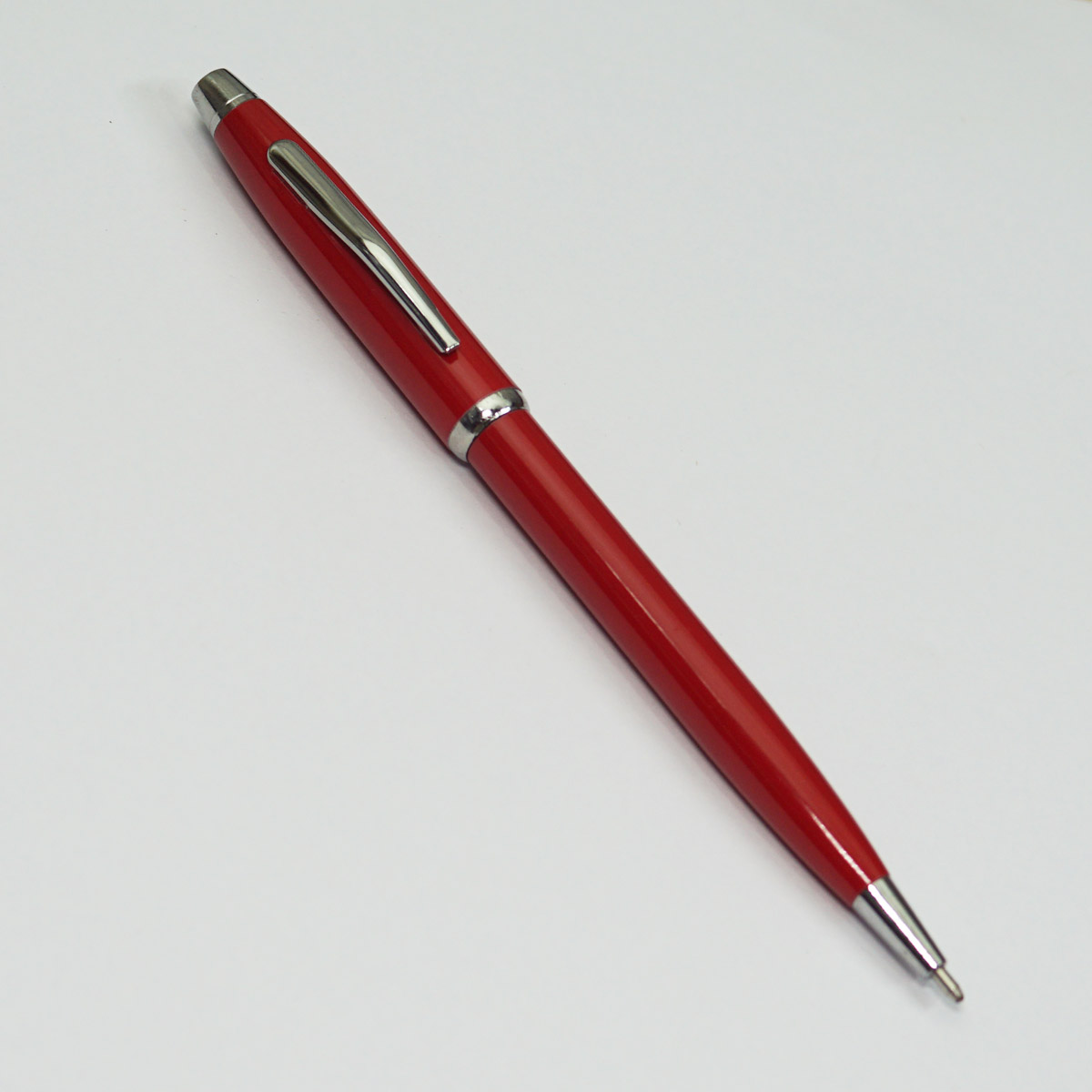 penhouse.in Red Color Body With Silver Clip Medium Tip Twist Type Ball ...