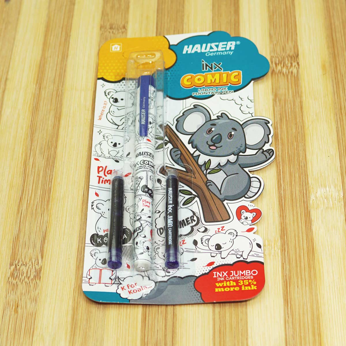 Hauser INX Comic White Color Teddy Bear Body Design With Fine Nib Blue ...