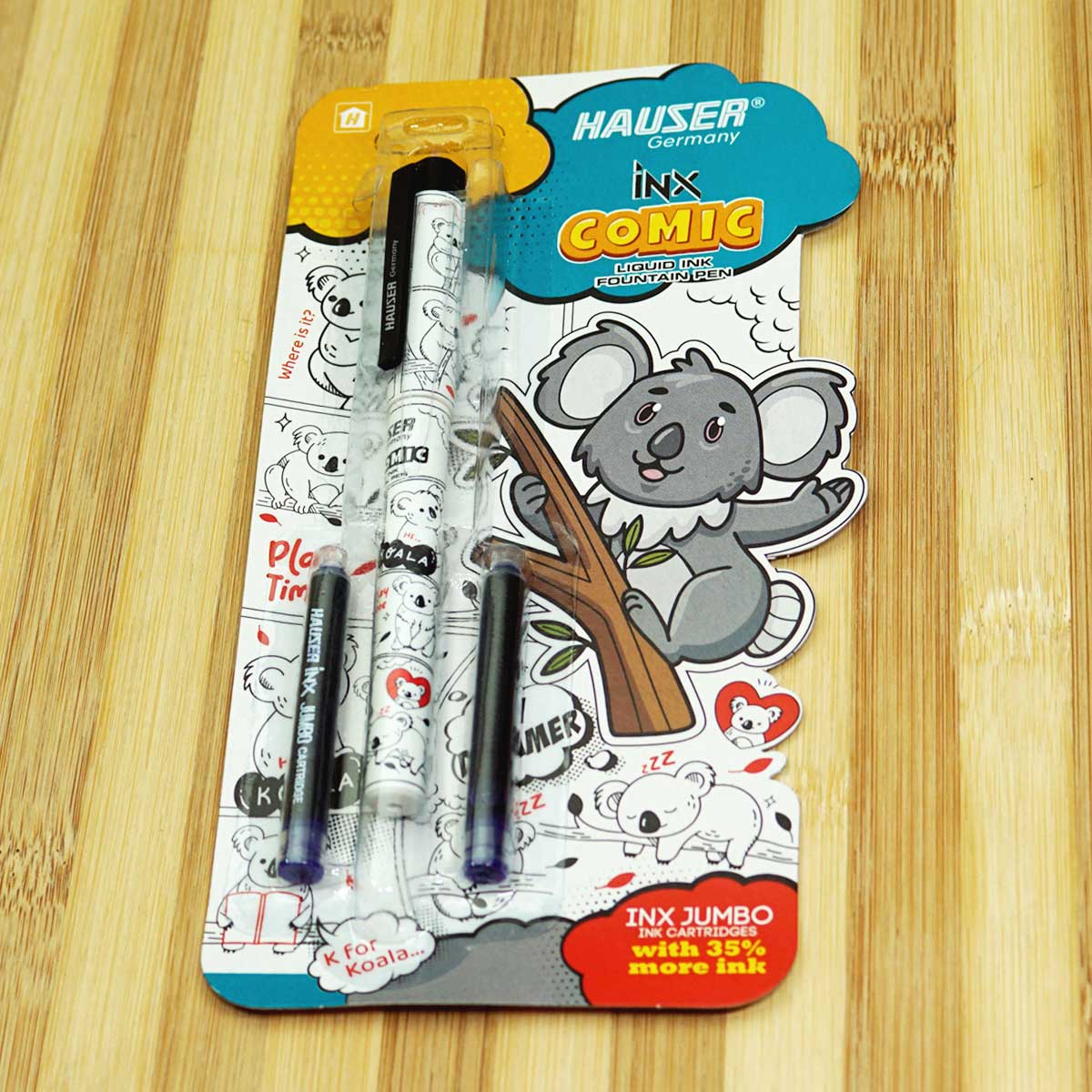 Hauser INX Comic White Color Teddy Bear Body Design With Fine Nib Black ...