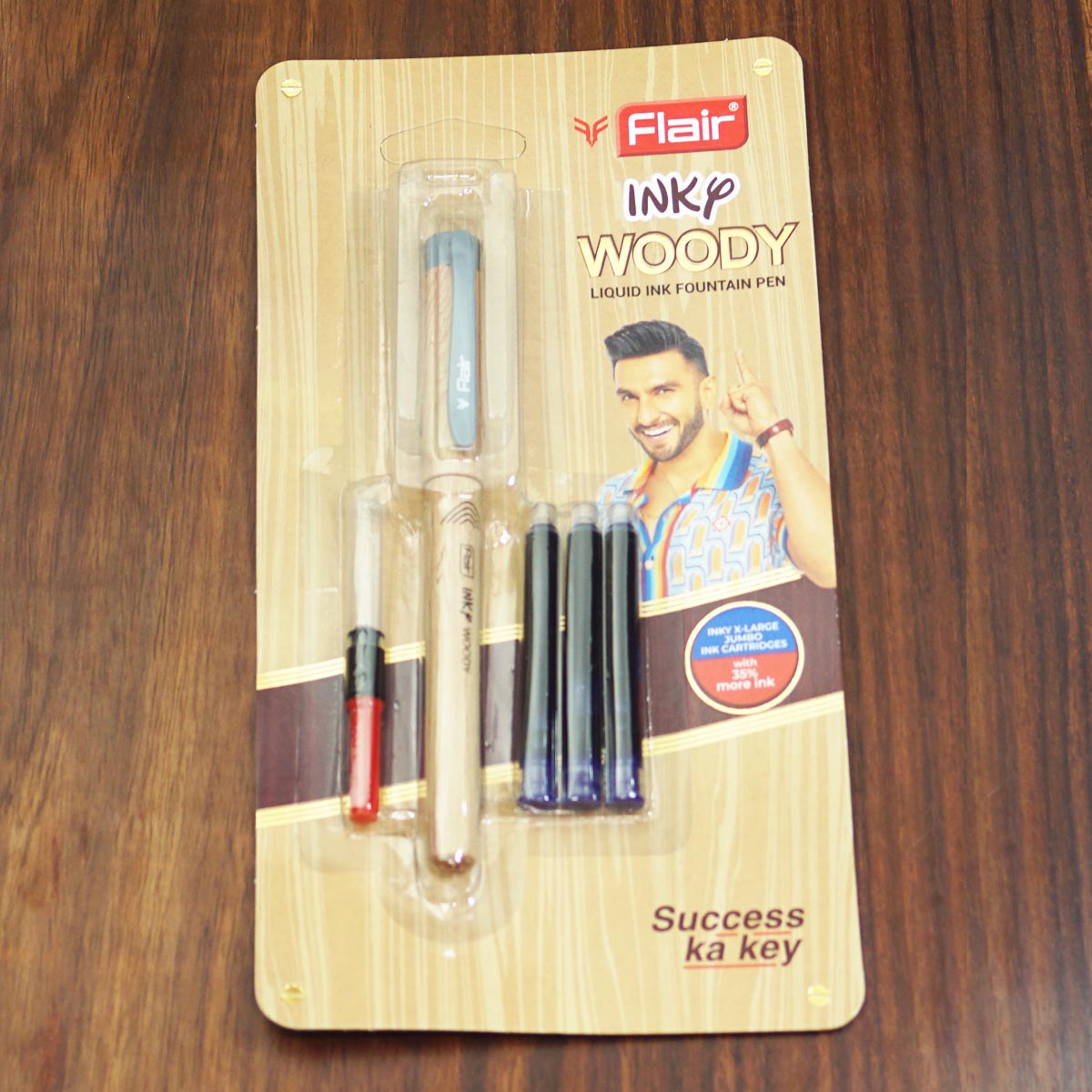 Flair Woody Wood Color Body With Grey Color Clip Fine Nib Converter ...