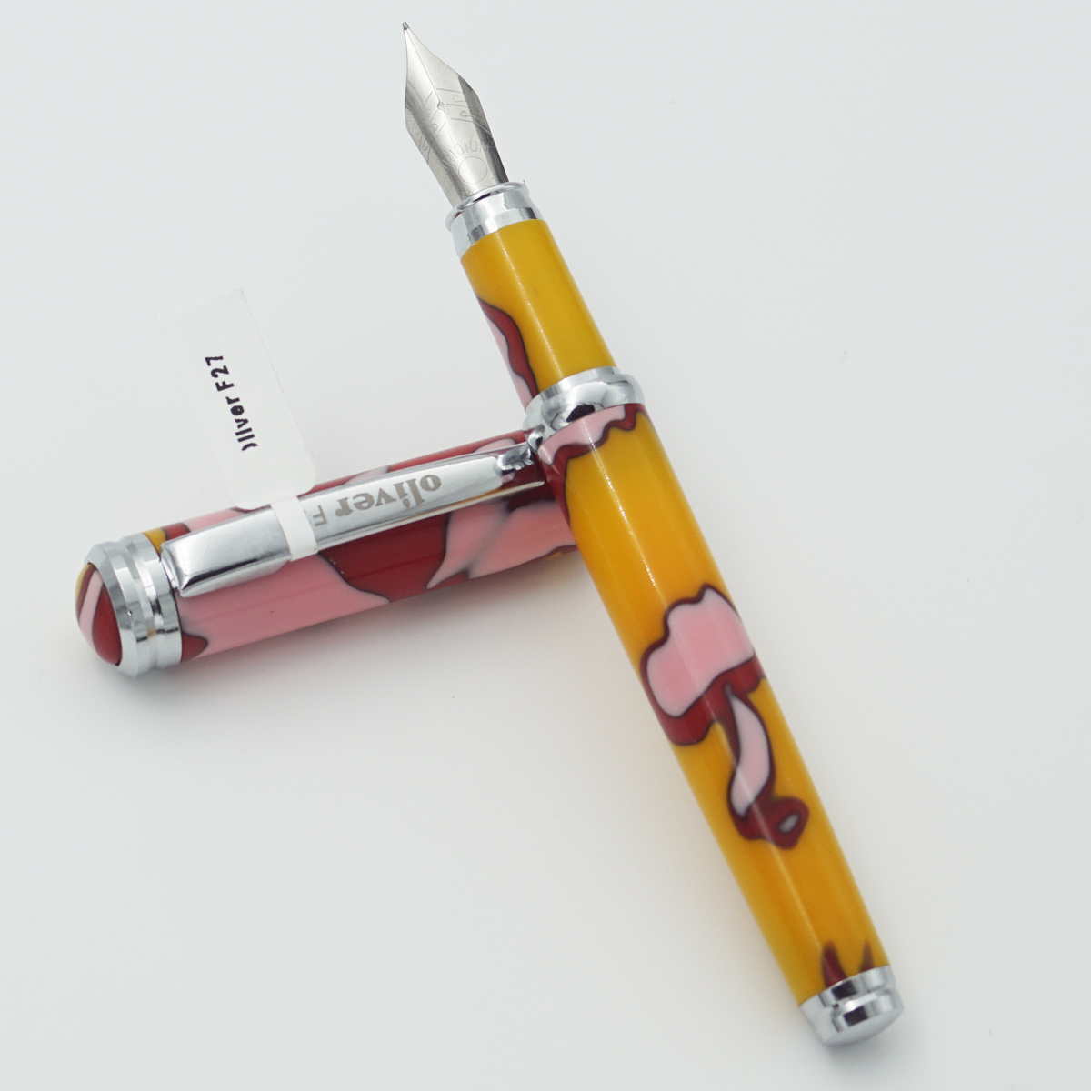 Oliver F27 Yellow With Red Color Acrylic Body And Silver Clip No 35 ...