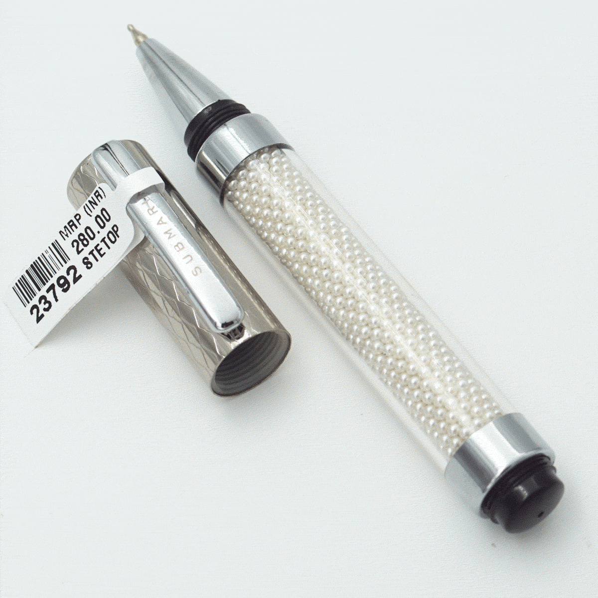 Submarine 874 MOTI White Color Pearl Body With Silver Color Cap Fine ...