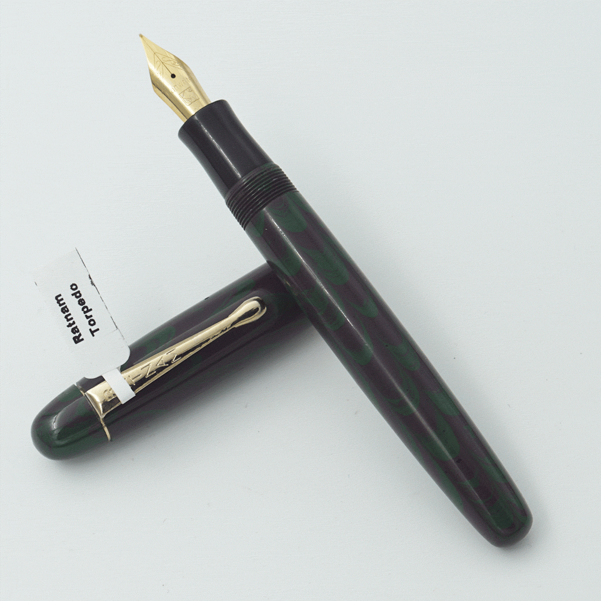 Ratnam Supreme Torpedo Special Handmade Green And Grey Color Marble Designed Body With Gold Trim ...