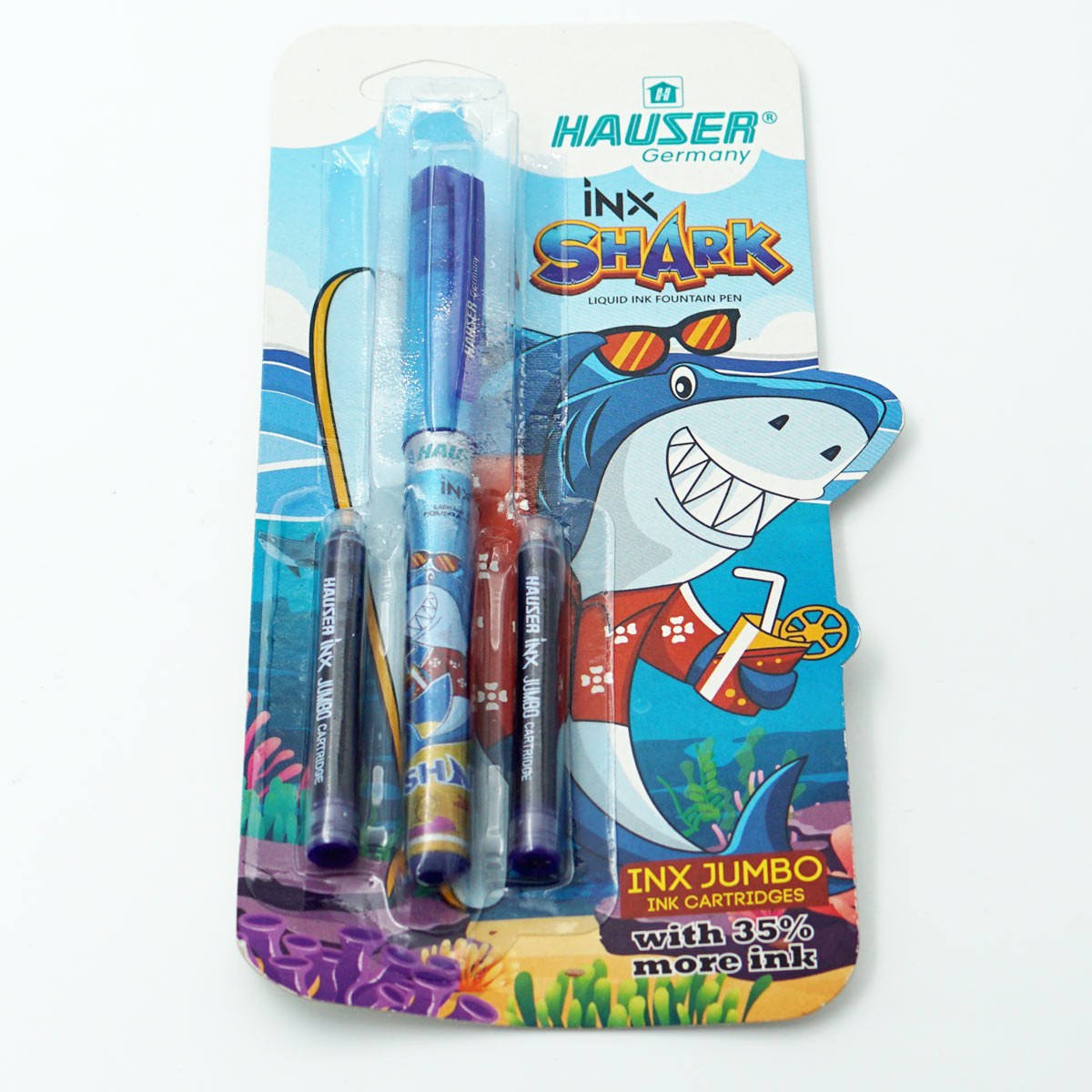 Hauser Shark Blue Color Design Body With Transparent Blue Color Cap ...