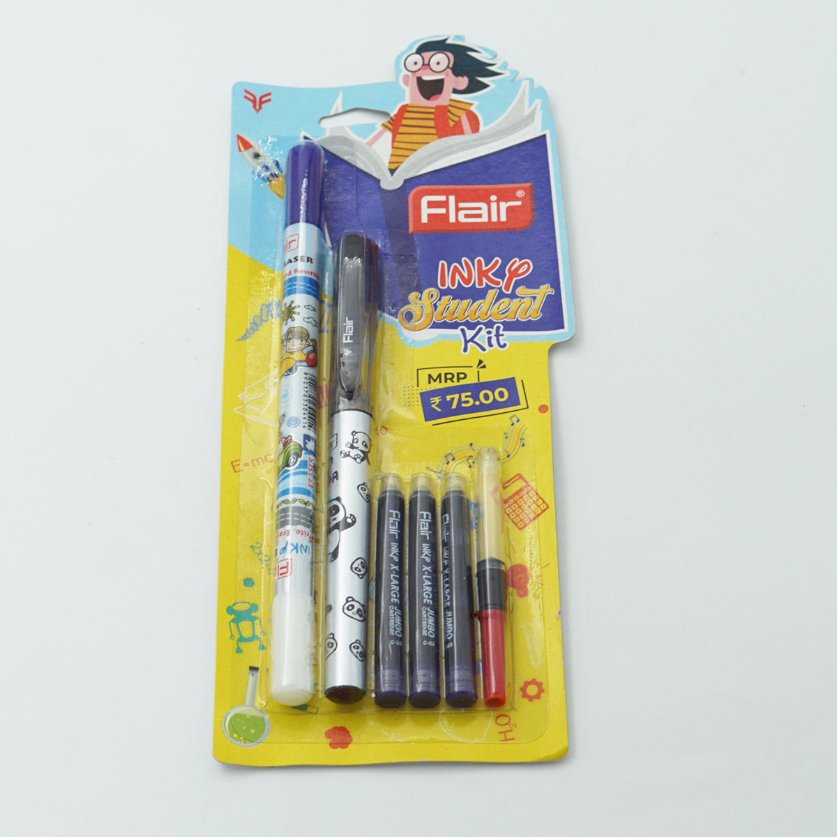 Flair Inky Student Grey Color Panda Design Body With Transparent Black ...