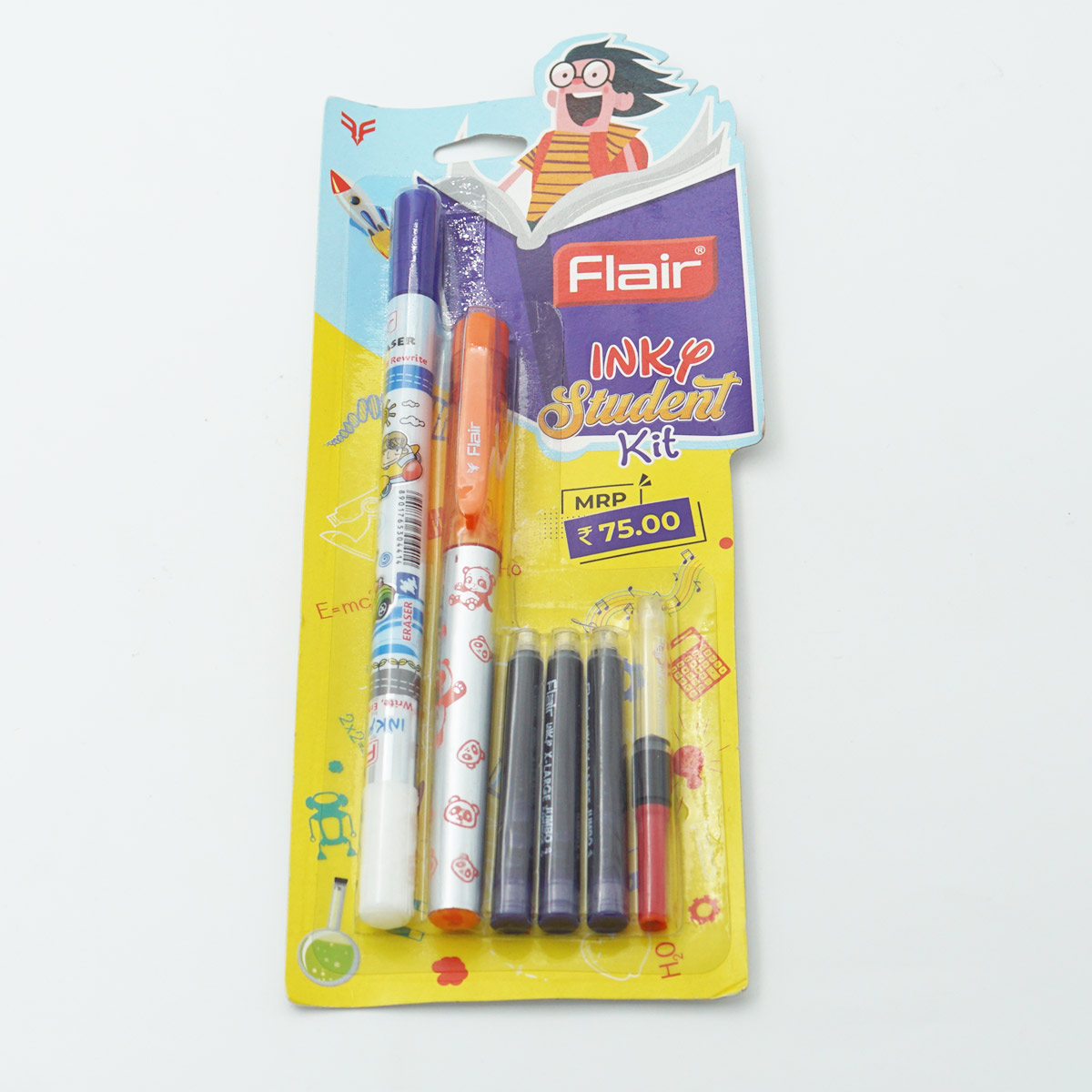 Flair Inky Student Grey Color Panda Design Body With Transparent Orange ...