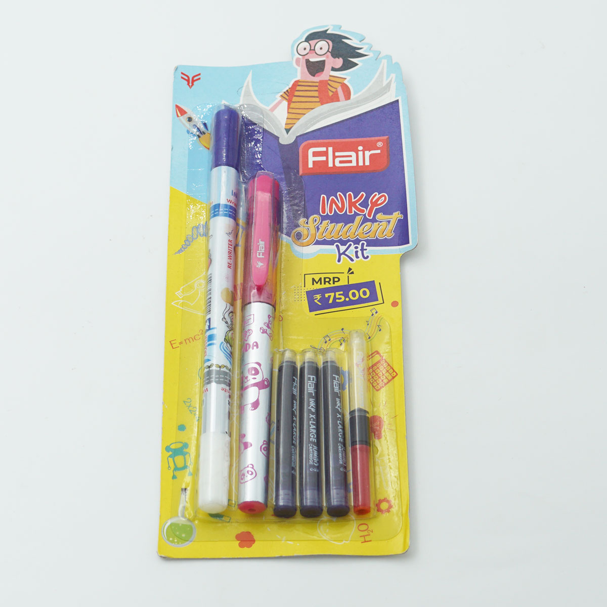 Flair Inky Student Grey Color Panda Design Body With Transparent Pink ...