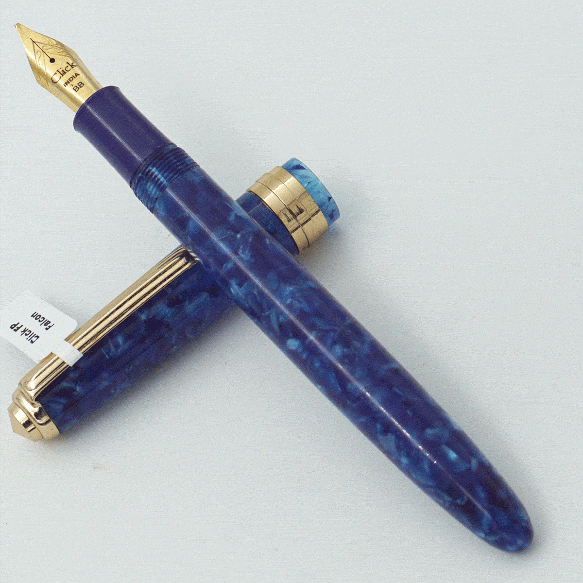 Click Falcon Batik Blue Color Acrylic Body With Golden Color Clip No 35 ...