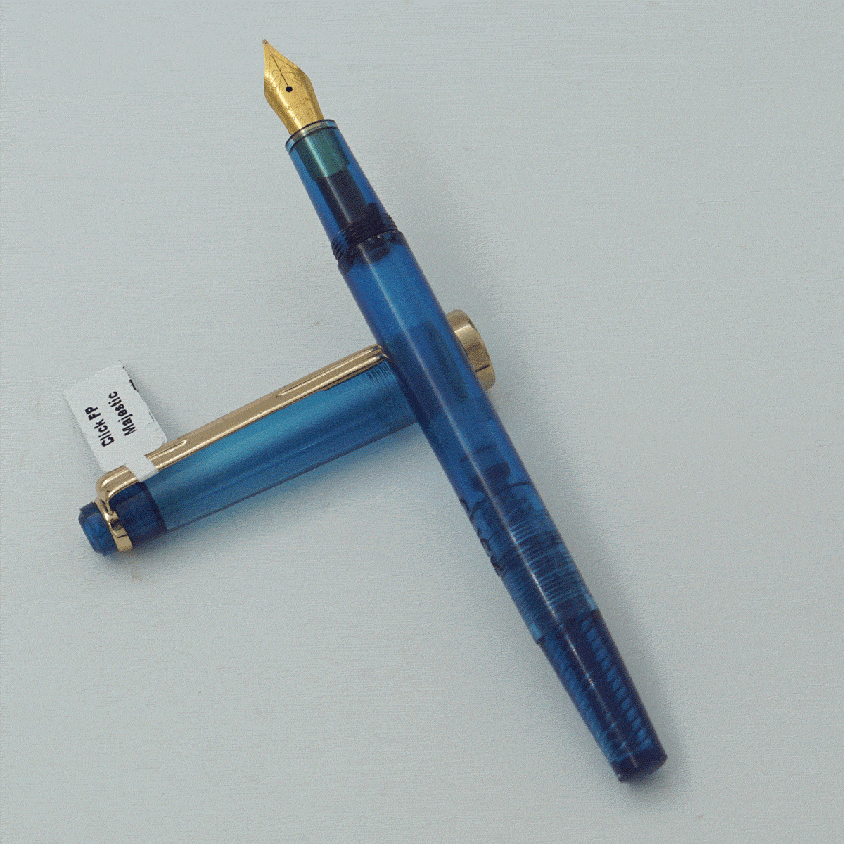 Click Majestic Transparent Turquoise Blue Color Body With Golden Color ...