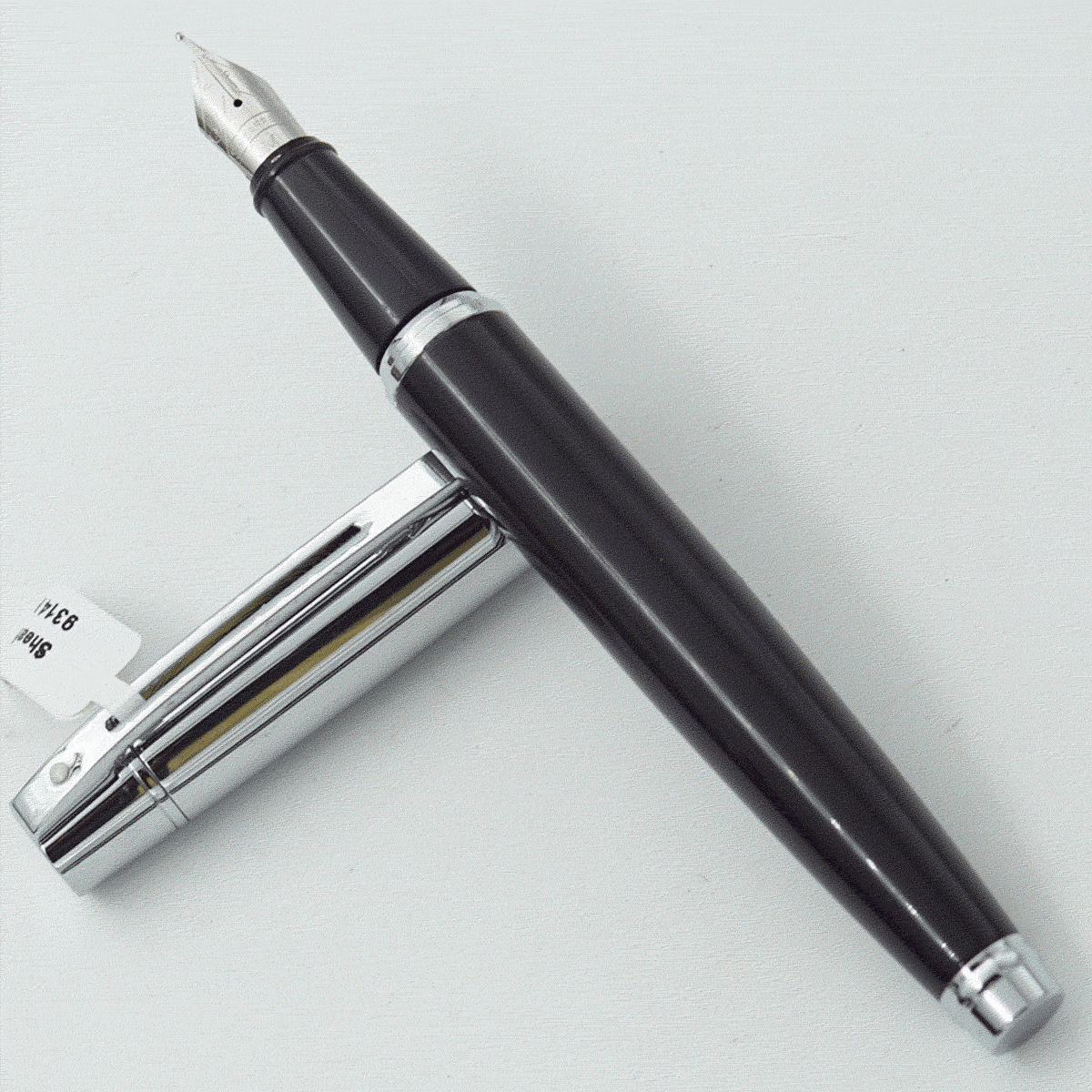 Sheaffer 9314 Black Color Body With Silver Cap Medium Nib Converter ...