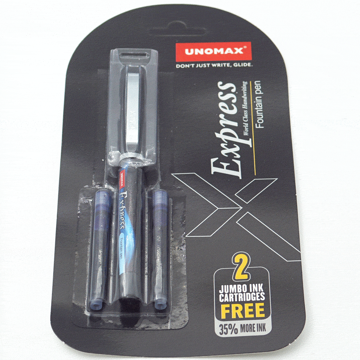 Unomax Express Blue Color Design Body With Black Color Cap Fine Nib ...