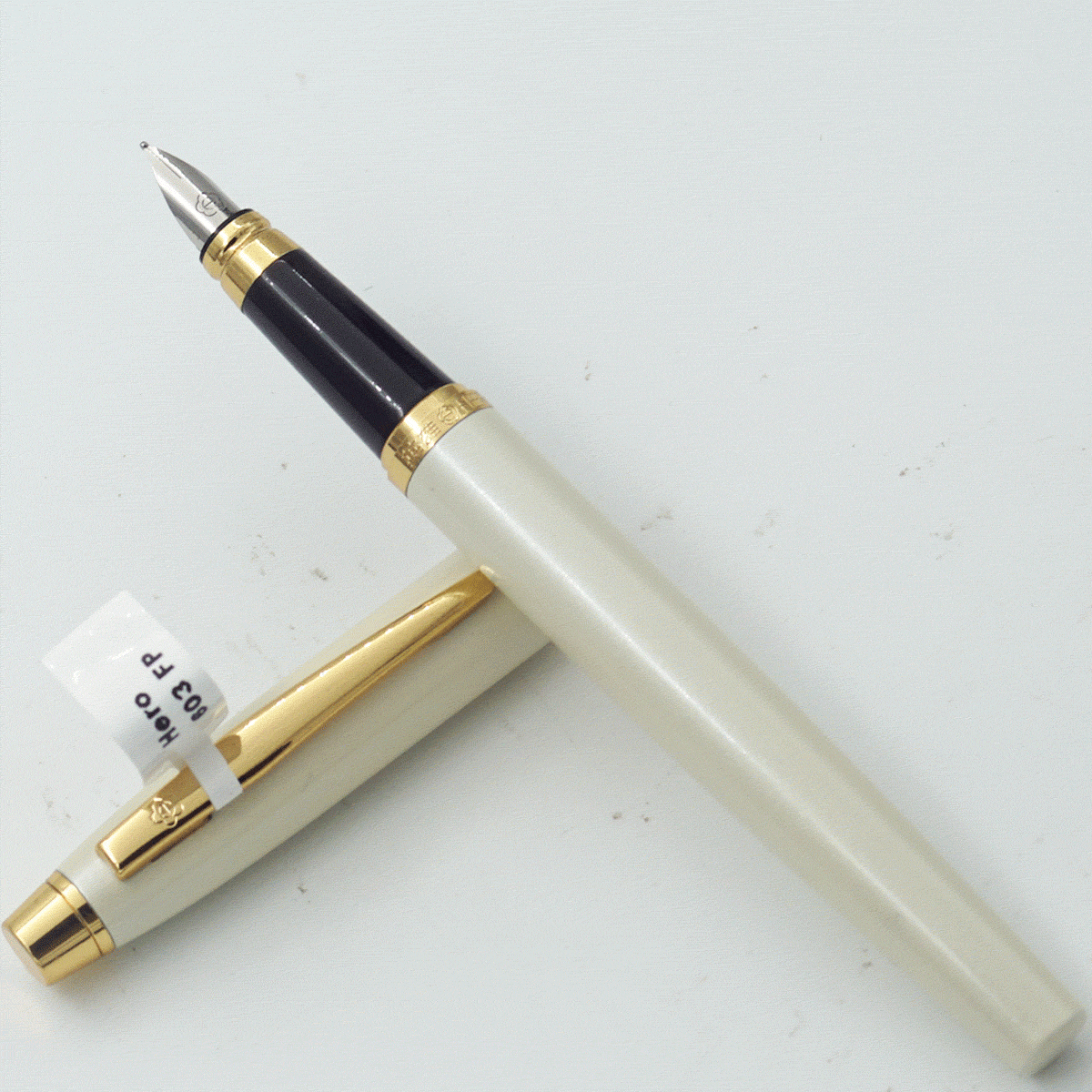 Hero 603 Ivory Color Body with Golden Color Clip Fine Nib Converter ...