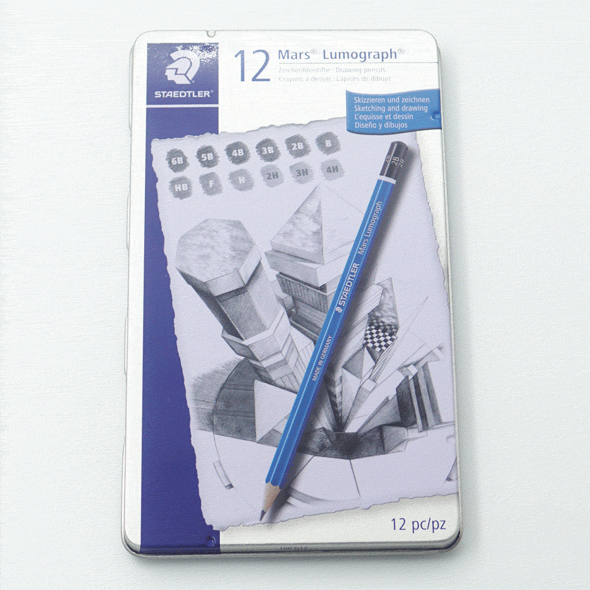 Staedtler 100 G12 Mars Lumograph Set of 12 Pencil SKU 24394