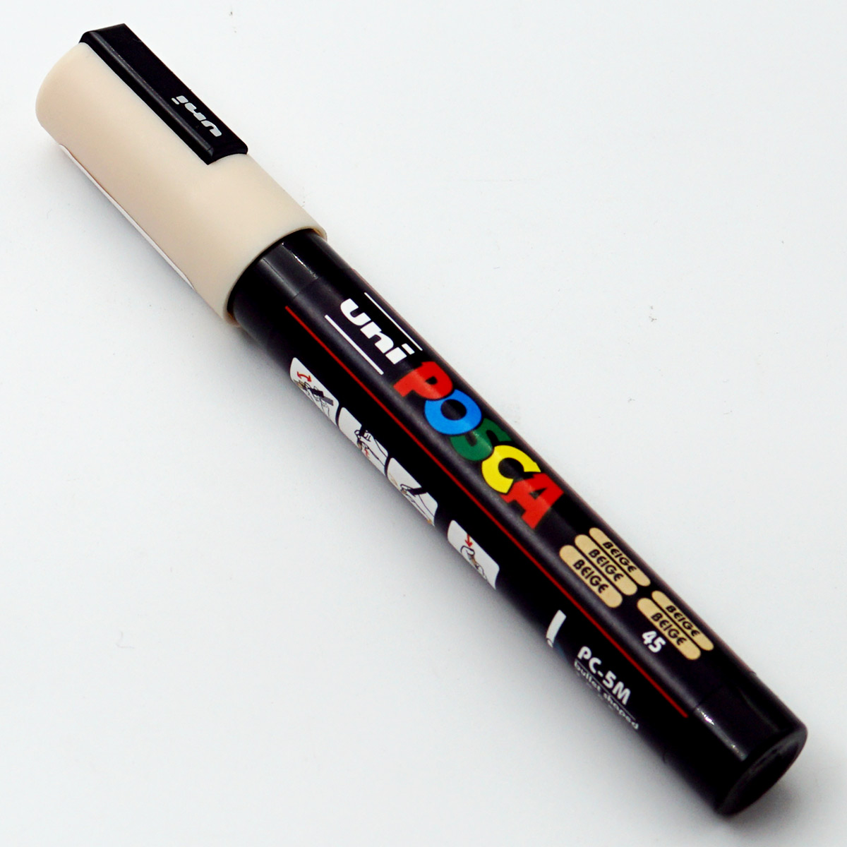 Uniball Posca PC-5M Bullet Medium Tip 1.8 - 2.5mm Beige Color and Water ...