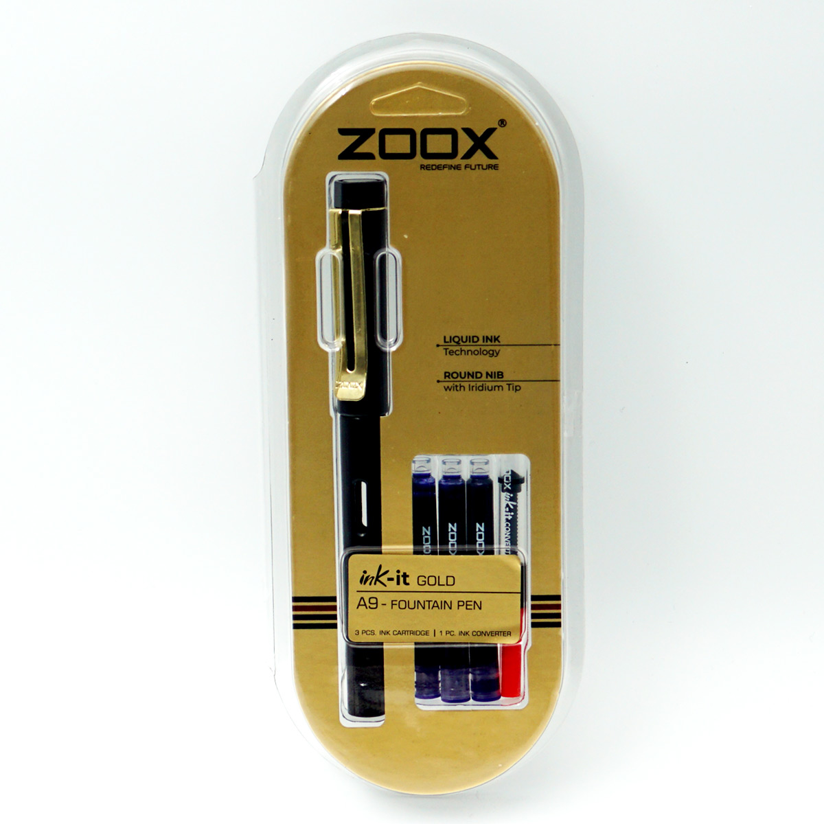 Zoox Gold A9 Black Color Body With Golden Color Clip Iridium Nib ...