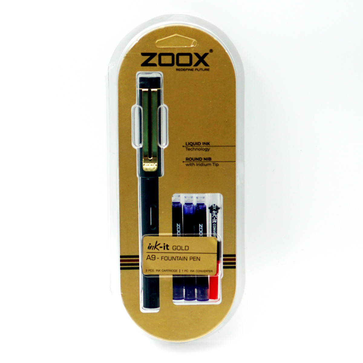 Zoox Gold A9 Green Color Body With Golden Color Clip Iridium Nib ...