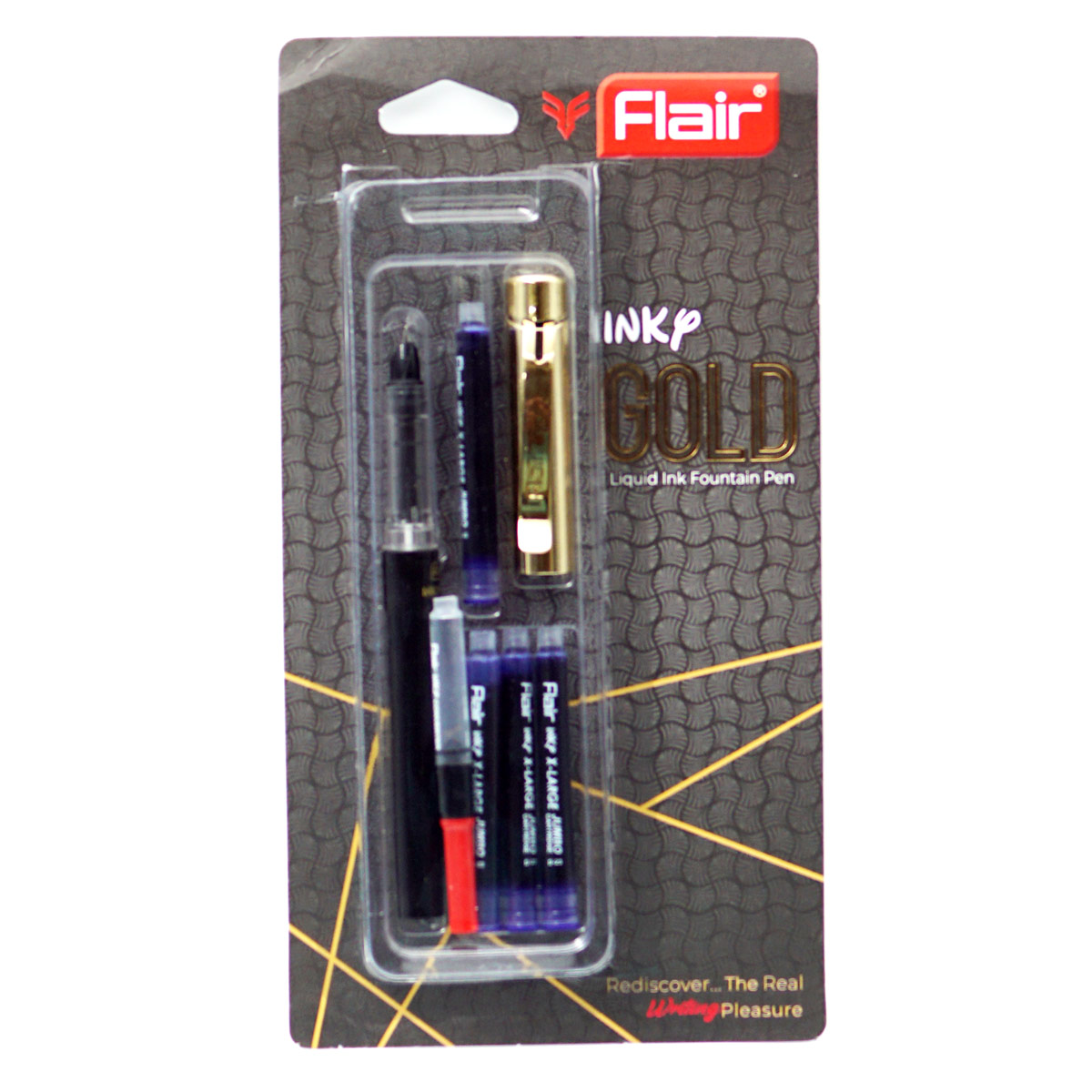 Flair Inky Gold Black Color Body With Gold Cap Fine Nib 4 Pieces X ...