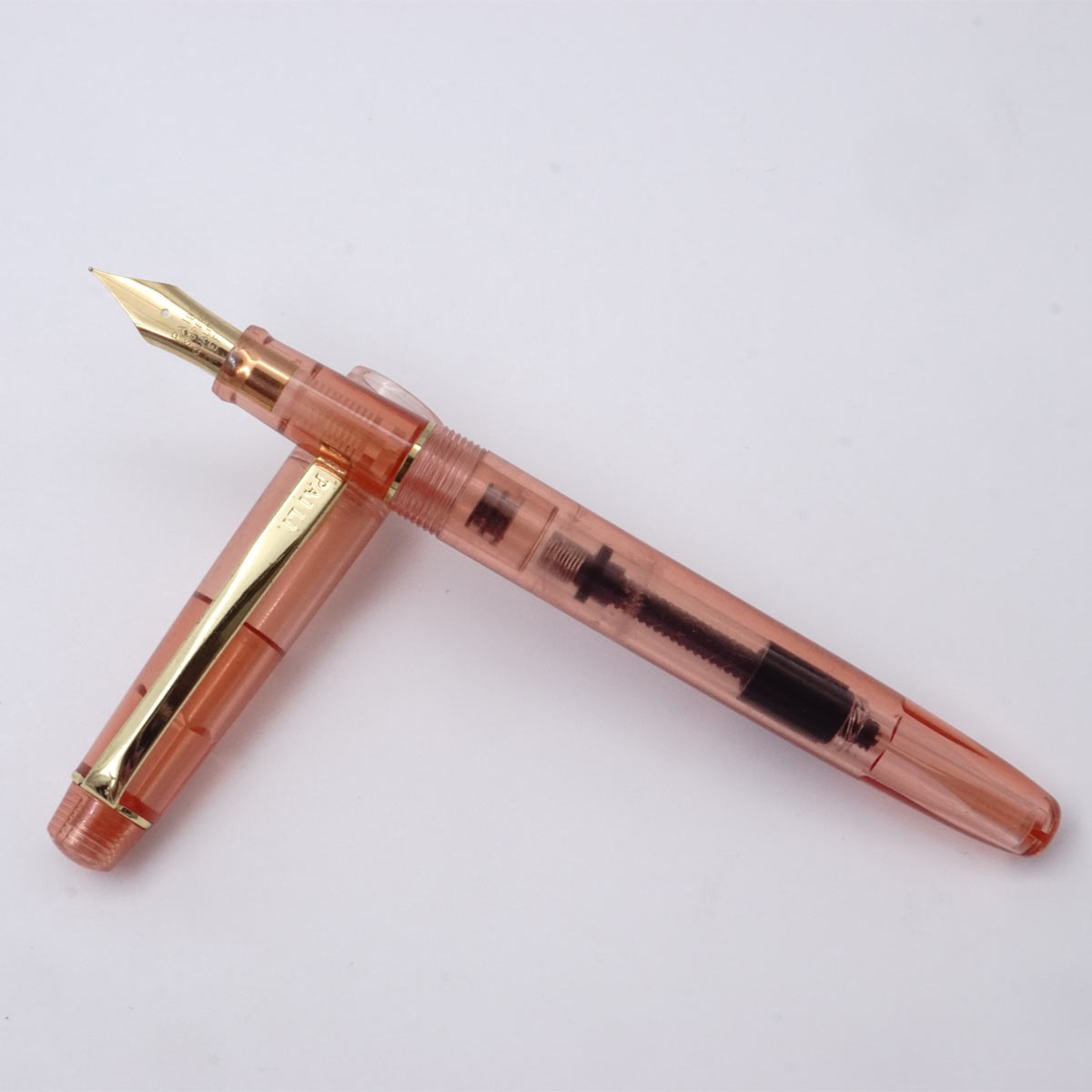 Paili 002 Transparent Orange EF Nib Gold Clip And Trim Converter Type ...