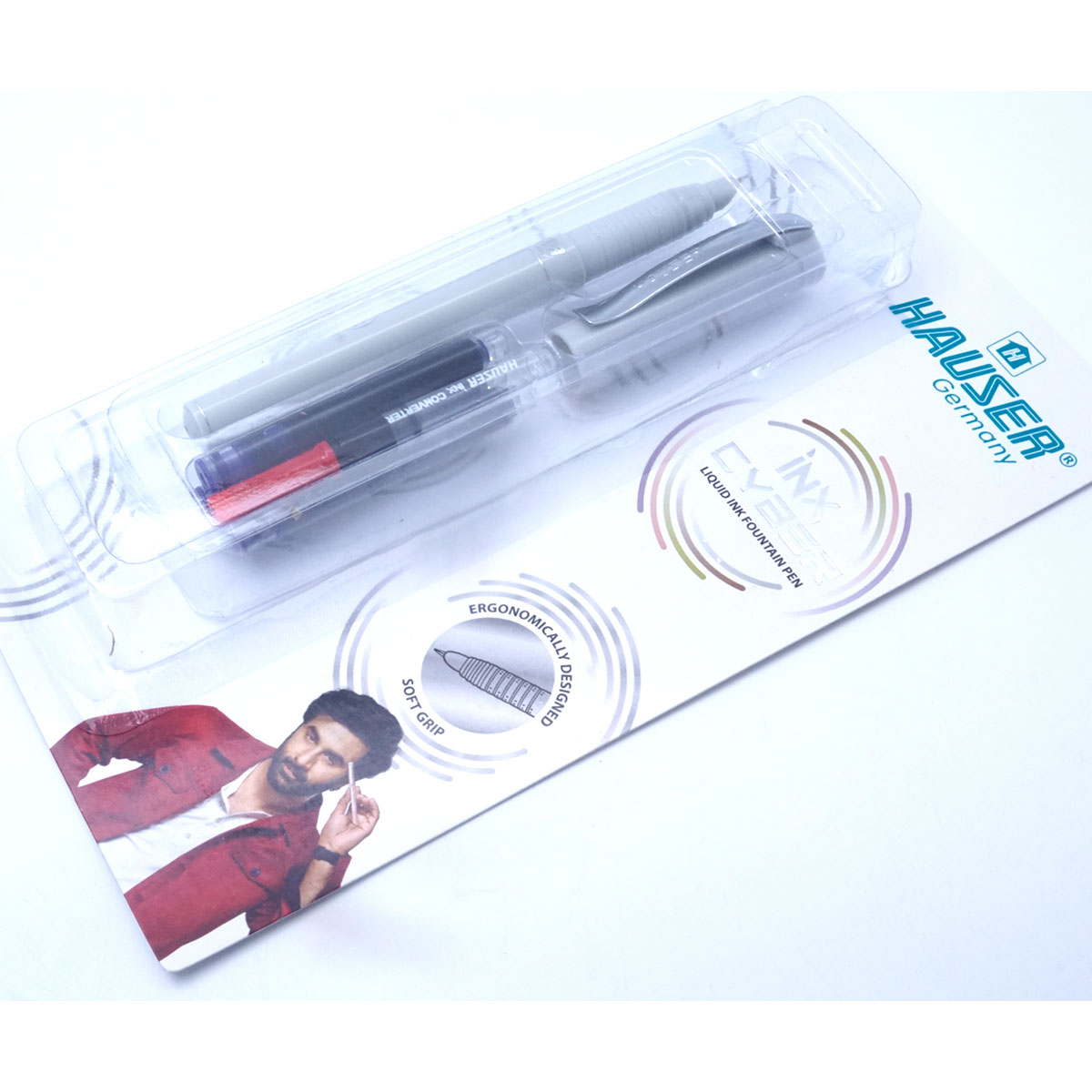 Hauser Germany INX Cyber Grey Color Body With Liquid Ink And Catridge ...