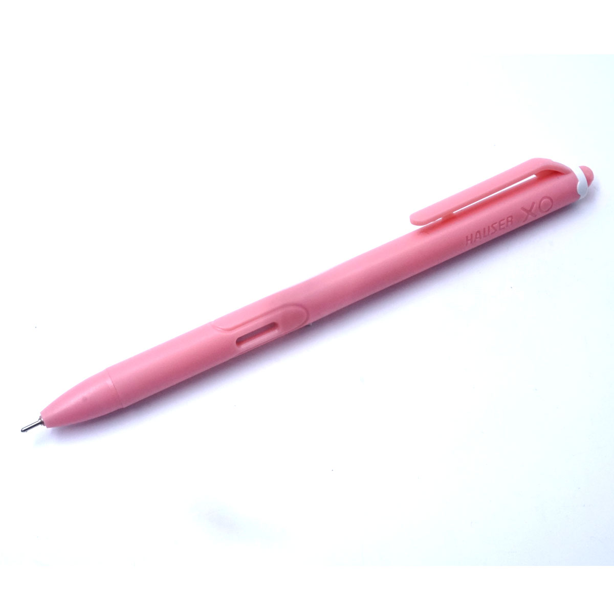 Hauser Xo Pink Color Body Retractabele Type Red Writting Ball Pen SKU 26232