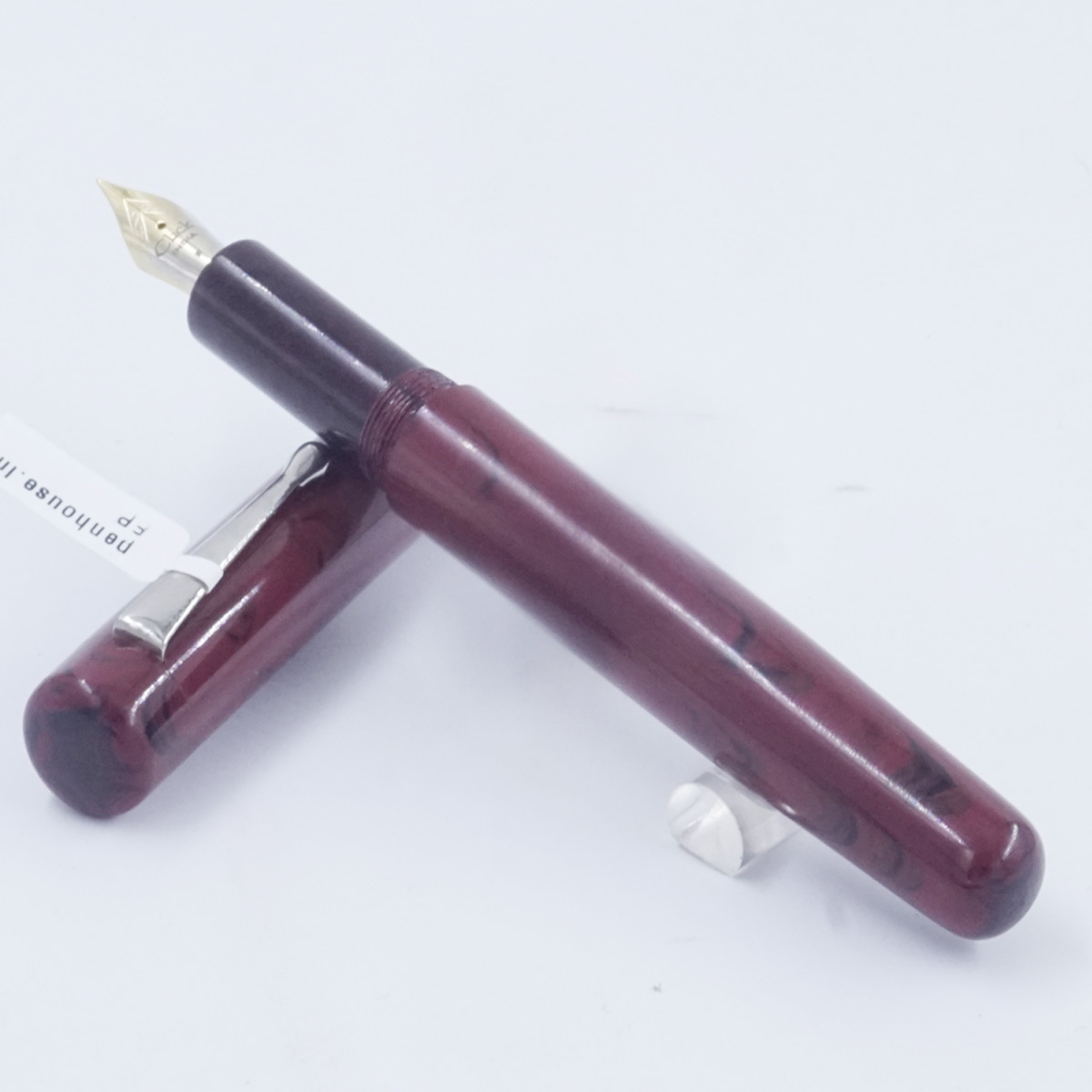 WOW Brand Model-3A Classic Ebonite Wine Red And Black Body Silver Clip ...