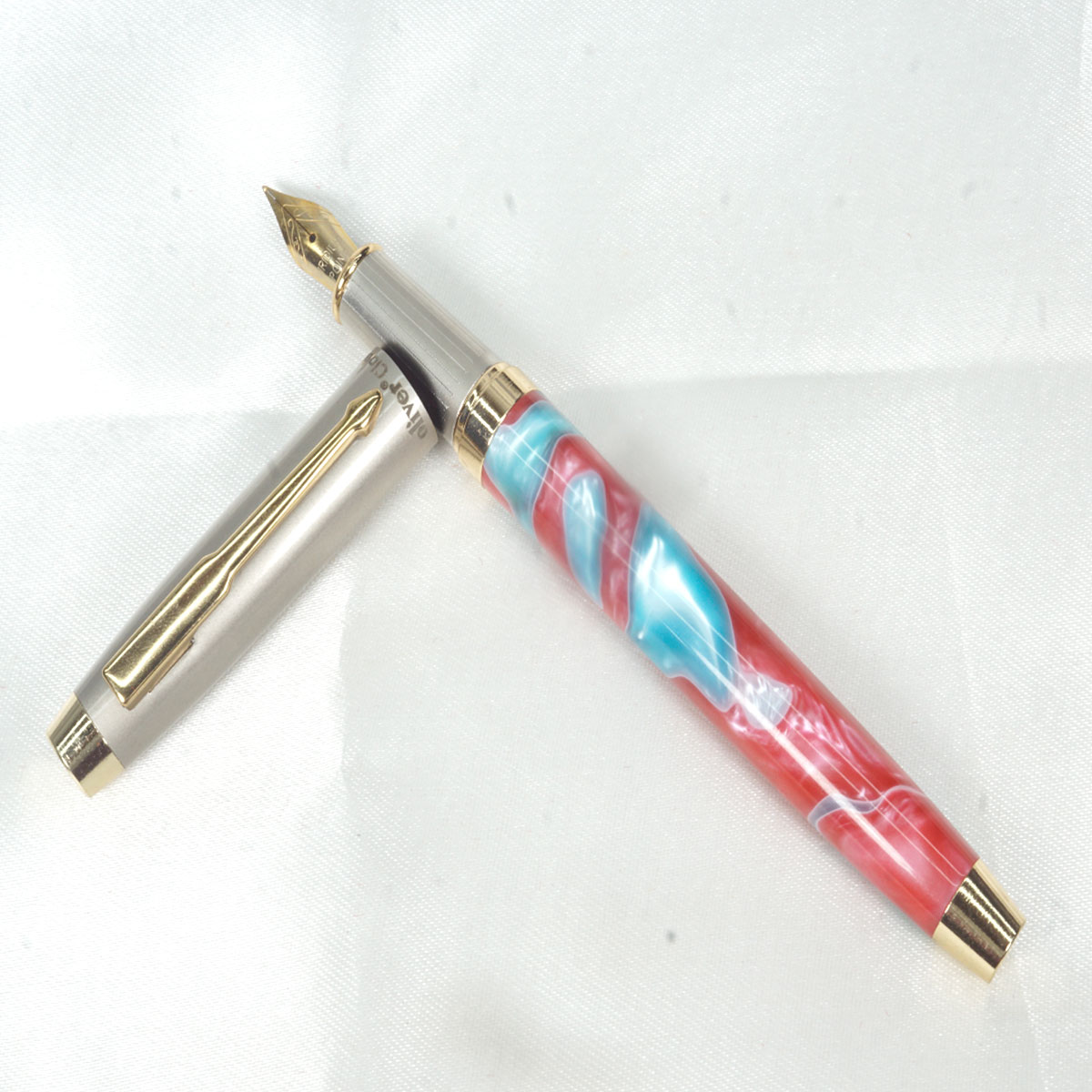 Oliver Cloud Acrylic Red With Sky Blue Color Marble Design Converter ...