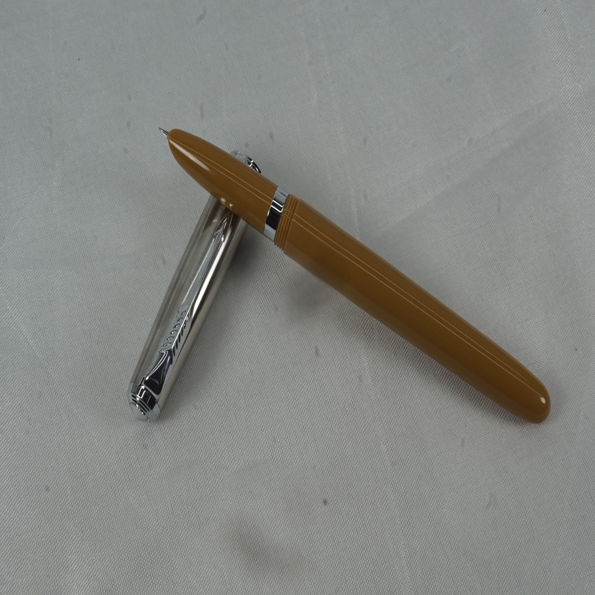 Jinhao 86 Dark Yellow Color Body and Silver Cap Hooded Nib Convertor ...