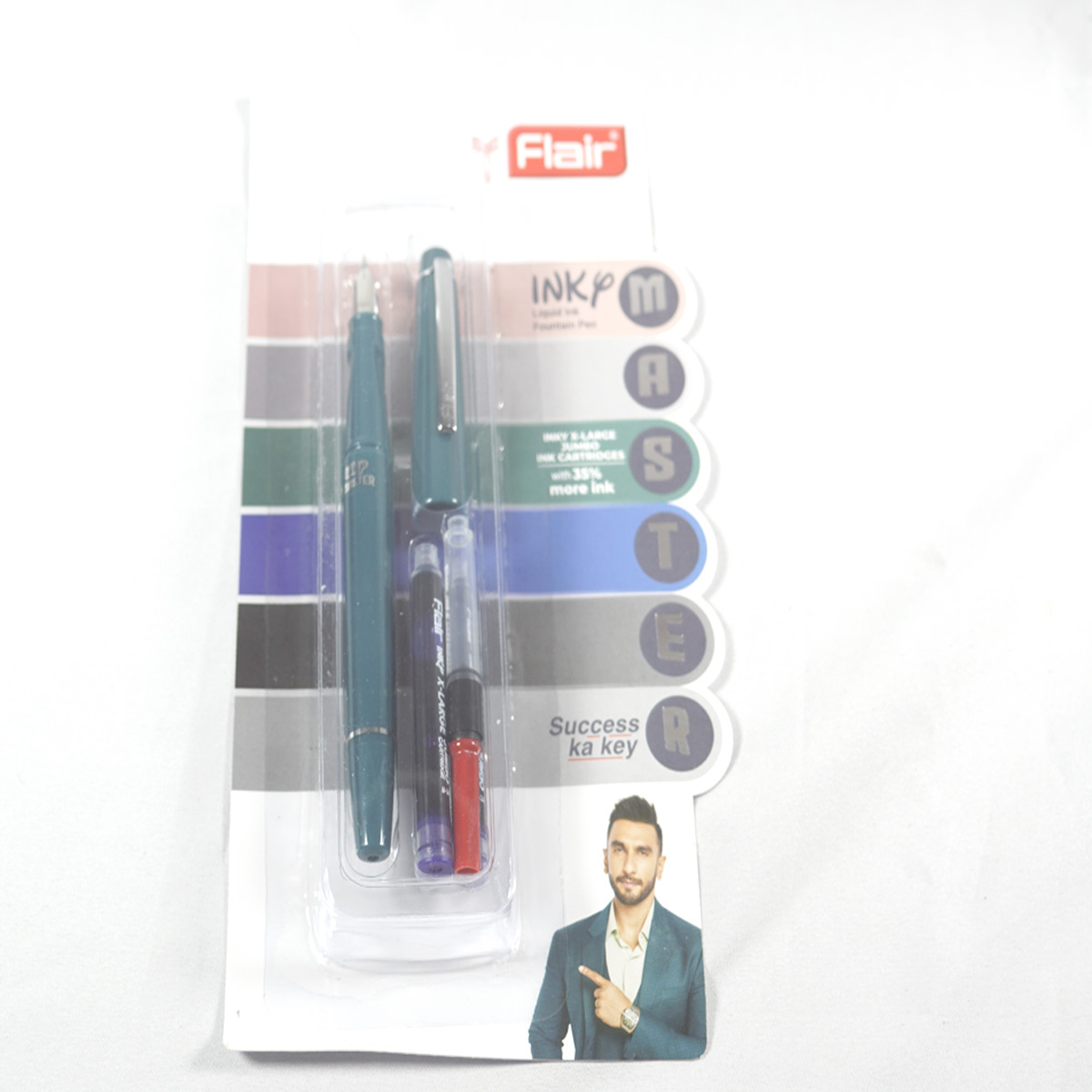 Flair Inky Master Green Color Body With Silver Clip Fine Nib Converter ...