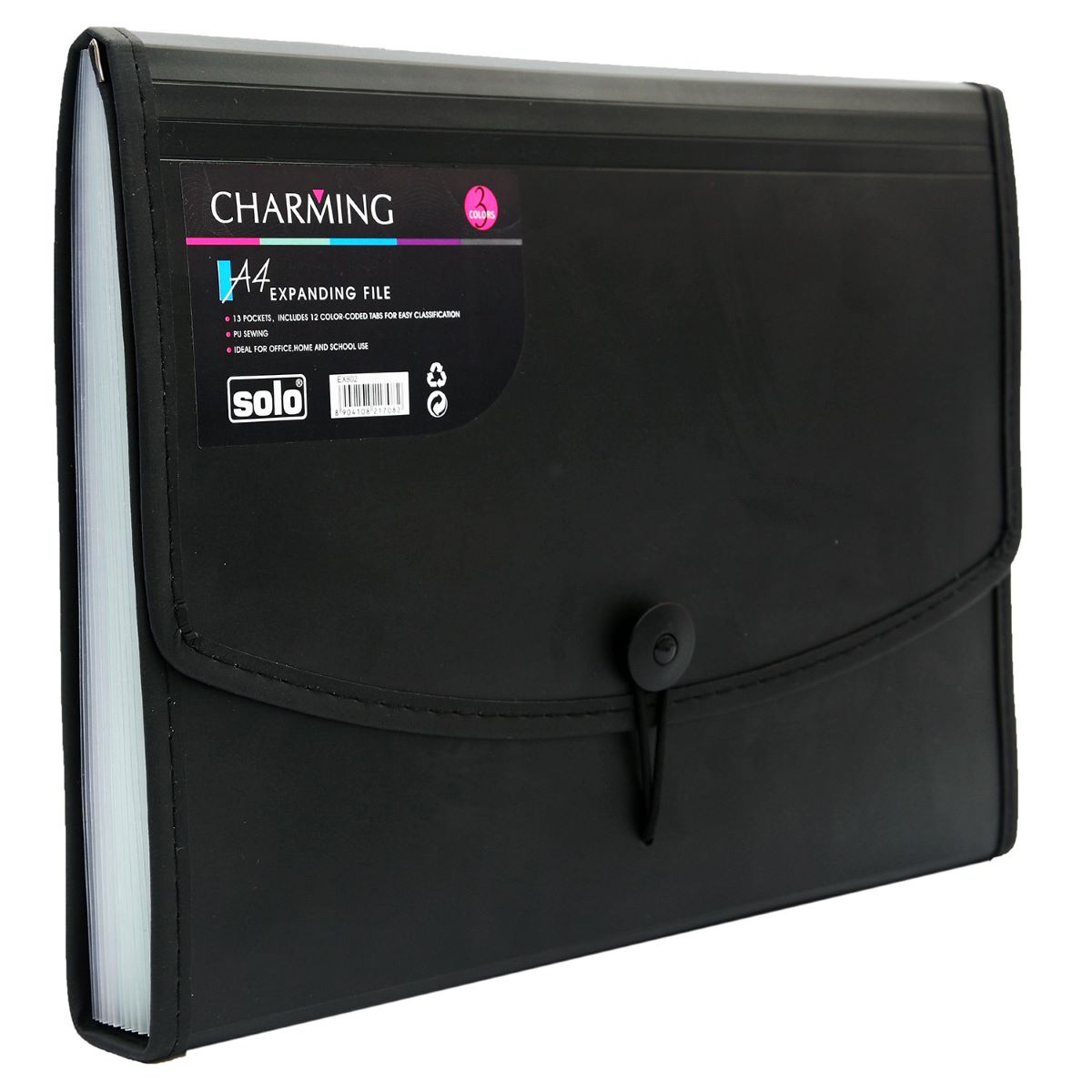 Solo EX802 Expanding File Blue Color SKU 50989