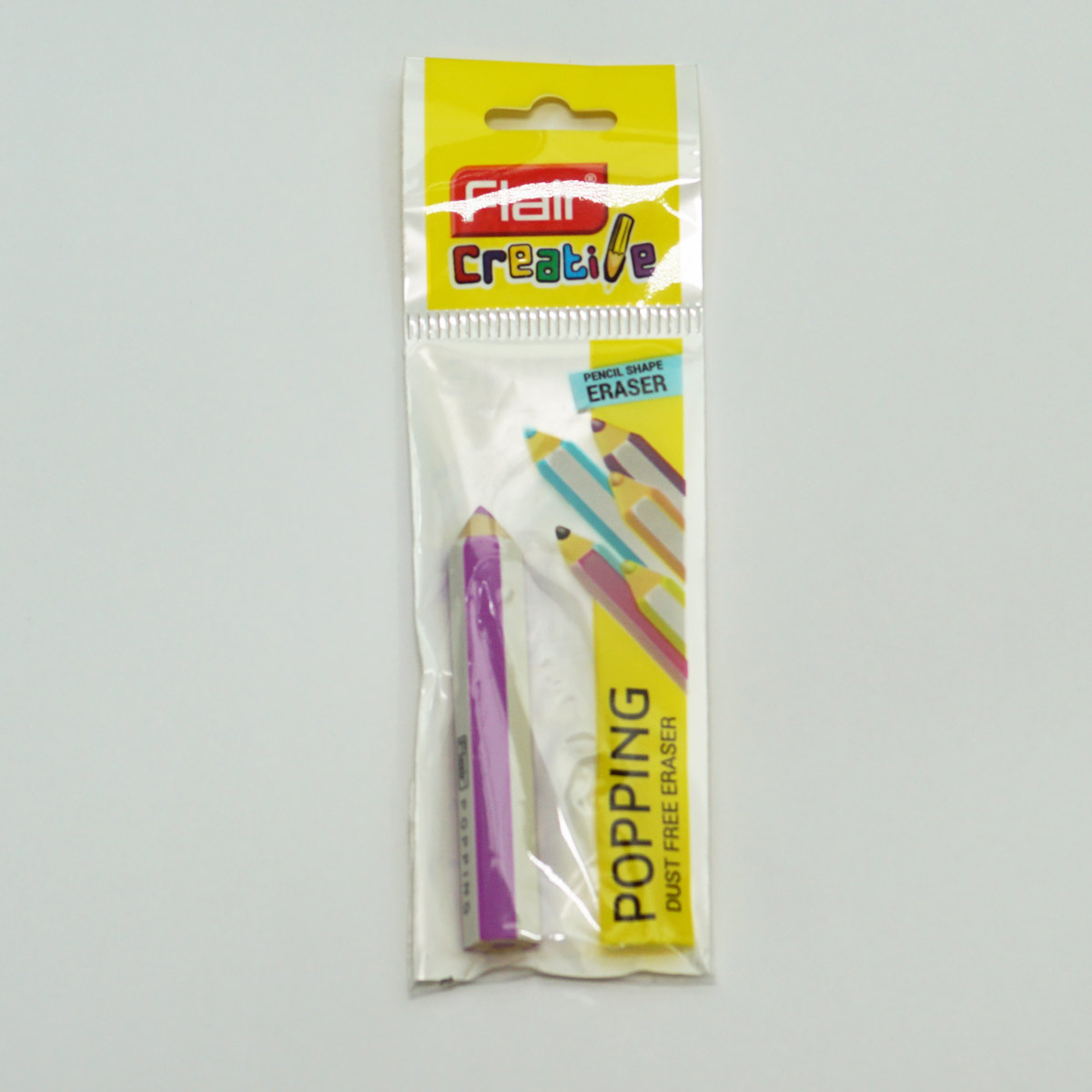 Flair Creative Popping White With Violet Color Pencil Shape Eraser SKU ...