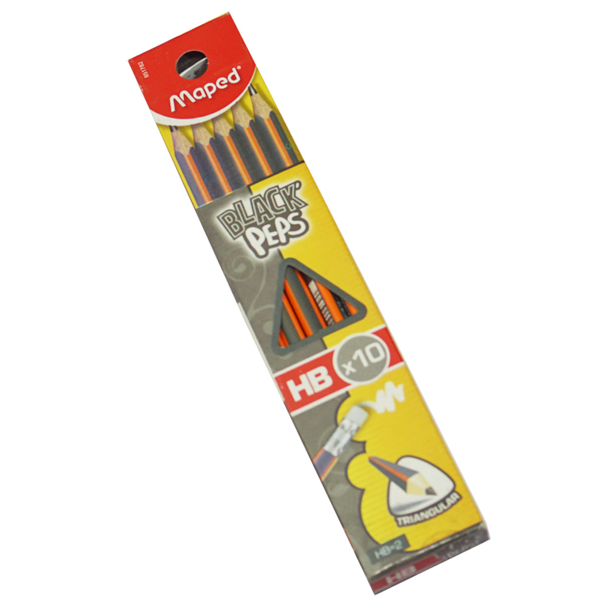 Maped 851782 Black Peps HB Orange With Grey Line Designed Body With ...