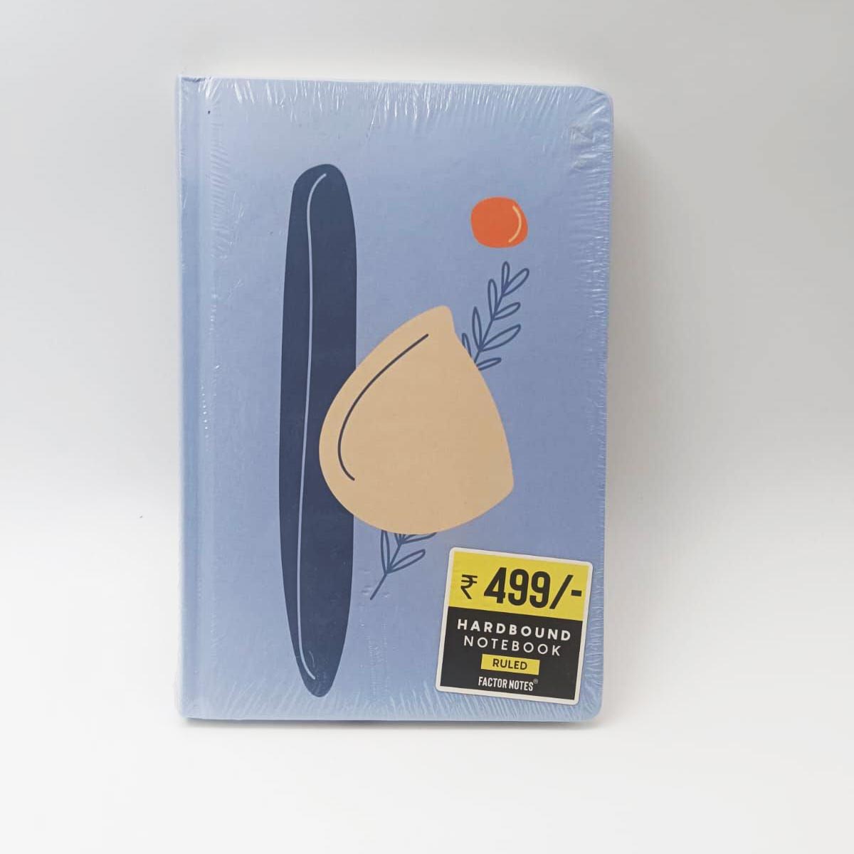 Factor A5 200Pages Blue Hardbound Design Ruled Note Book SKU 50304