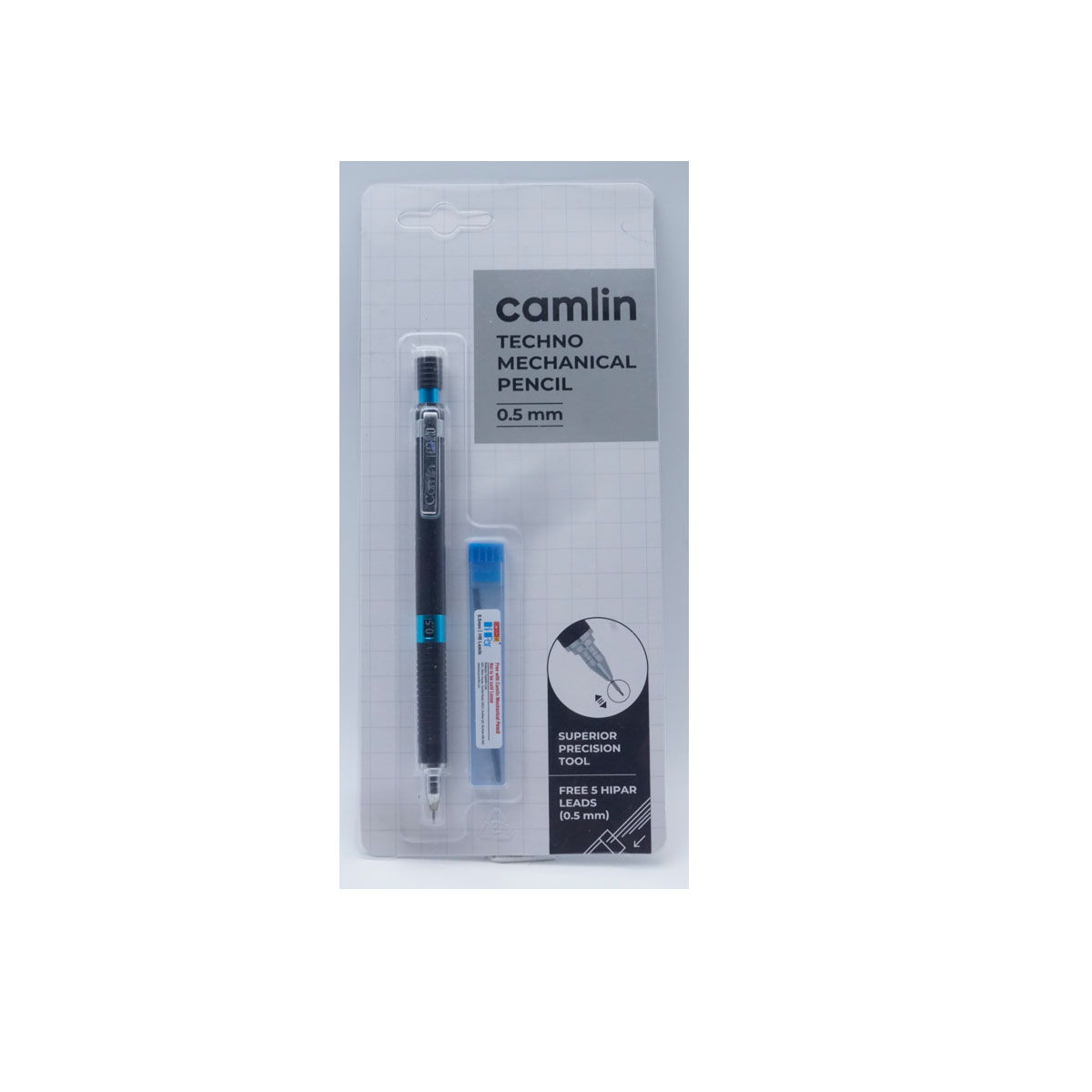 Camlin Techno Mechanical Pencil 0.5mm Black Color Body Silver Clip SKU ...