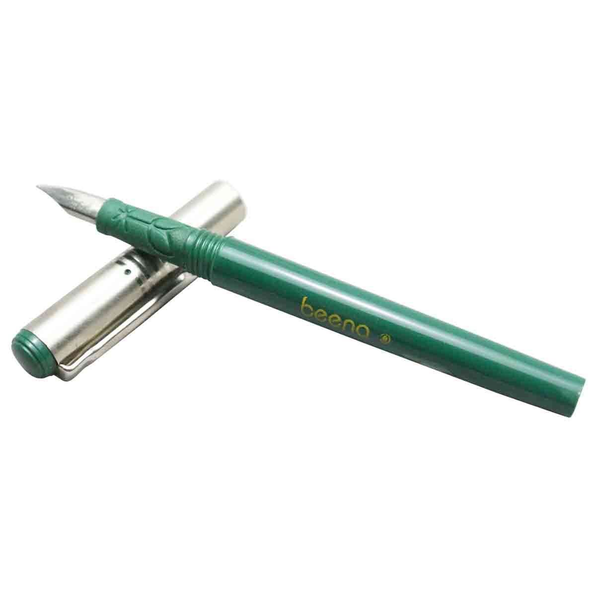 Beena Silver Cap Green Body Fountain Pen Model - 91100