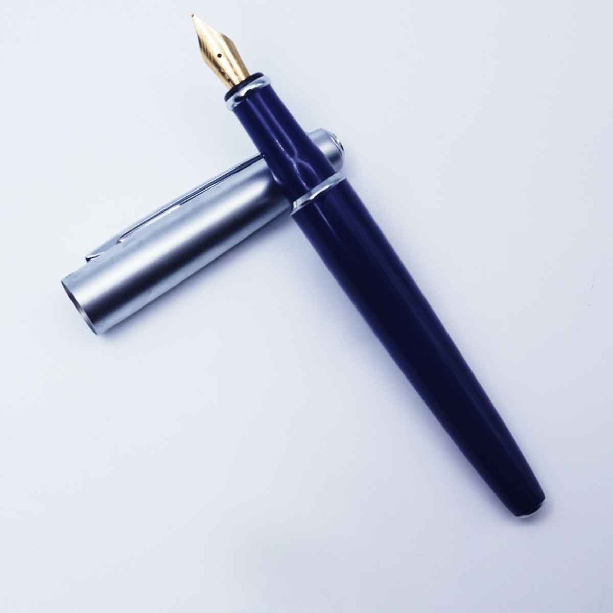 Camlin Elegant Blue Colour Body Silver Cap with Sted Clip Gold Plated ...