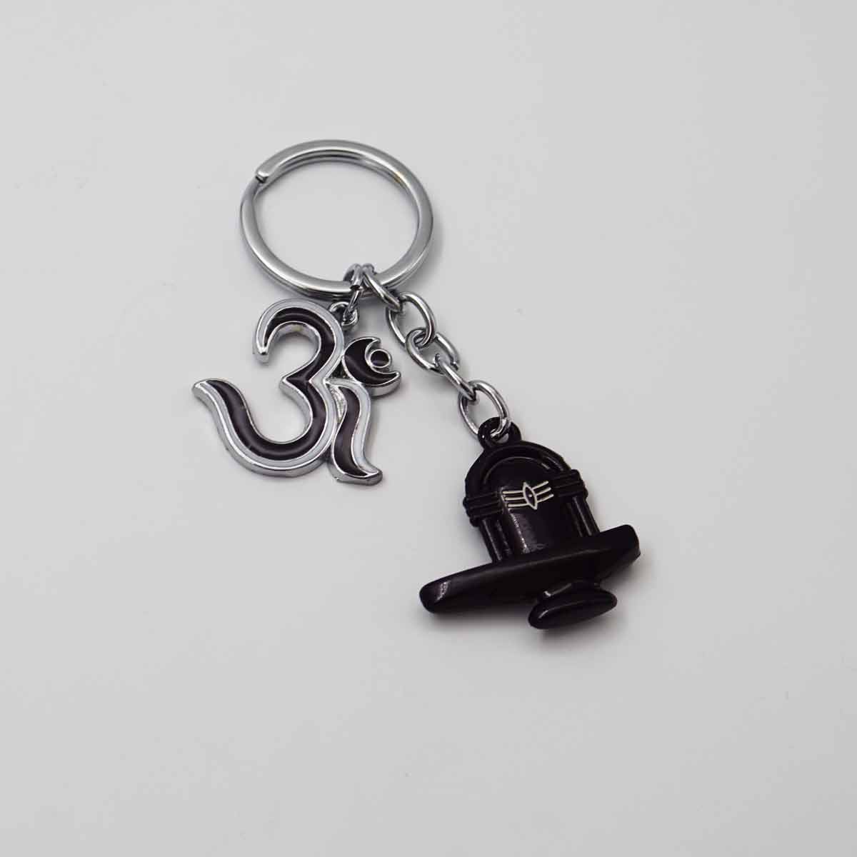 Penhouse.in Lord Shiva Mahadev Shivling With Om Black Color Keychain ...