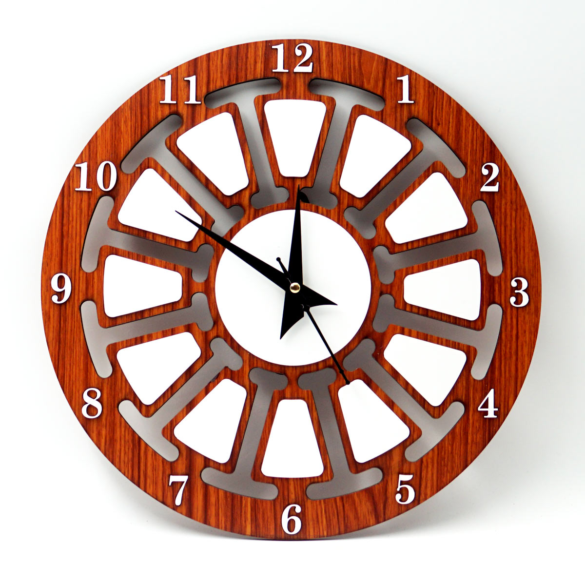 Customizable MDF Wooden Color Round Shape Wall Clock 300mm X 300mm SKU ...