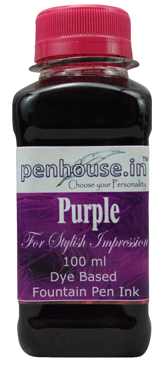 Penhouse Model No: 70067 - Purple - Dye Based Fountain Pen Ink - 100 ml